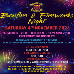 See Tickets - BONFIRE AND FIREWORKS NIGHT 2023 Tickets and Dates