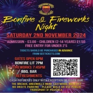See Tickets - BONFIRE AND FIREWORKS NIGHT 2024 Tickets and Dates