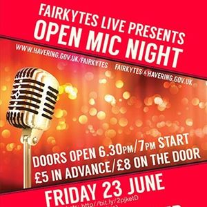 See Tickets - Fairkytes Live: Open Mic Tickets and Dates